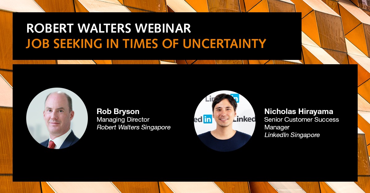Robert Walters Webinar - Job seeking in times of uncertainty